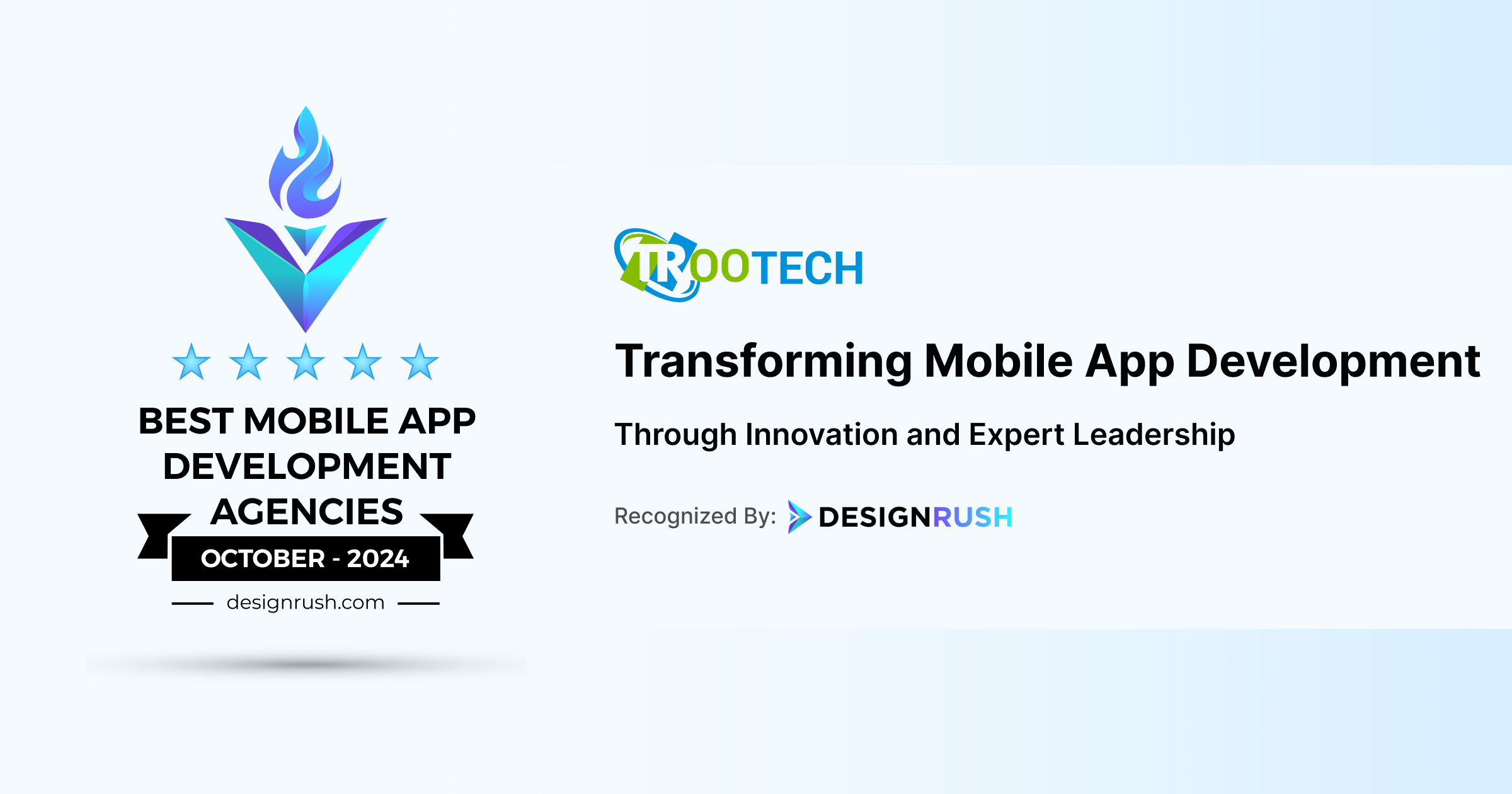 TRooTech Named Best Mobile App Development Agency By DesignRush